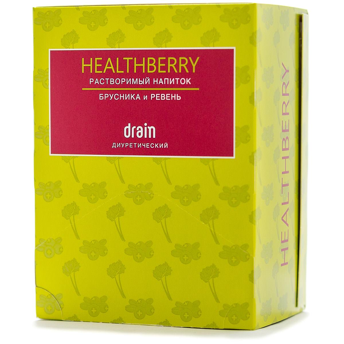 Диуретический растворимый напиток Healthberry Drain по цене 20 руб ...